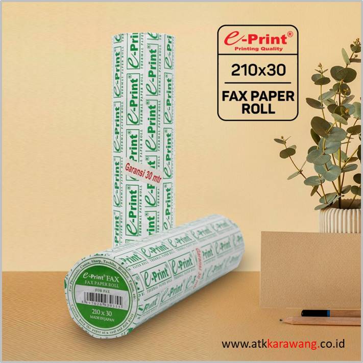 Kertas Fax e-Print Full Hijau 210 x 30mm Panjang 30m