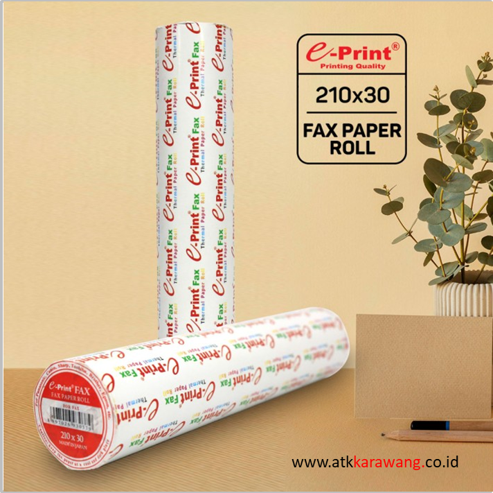 Kertas Fax e-Print Standar Merah 210 x 30mm Panjang 17m